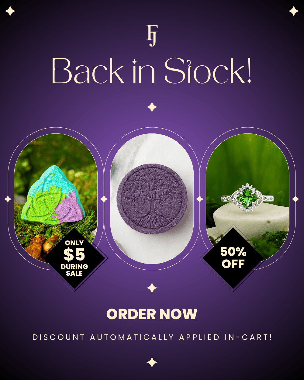 Bath Bombs with Rings | Jewel Bath Bombs | Fragrant Jewels